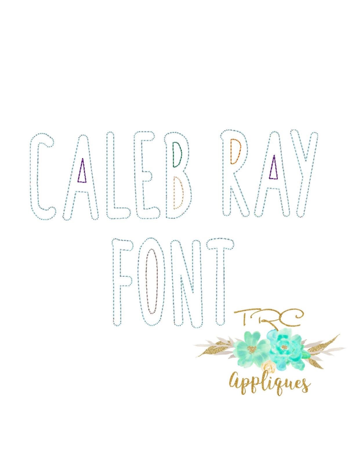 Caleb Ray Font Bean Stitch Embroidery Design - Etsy
