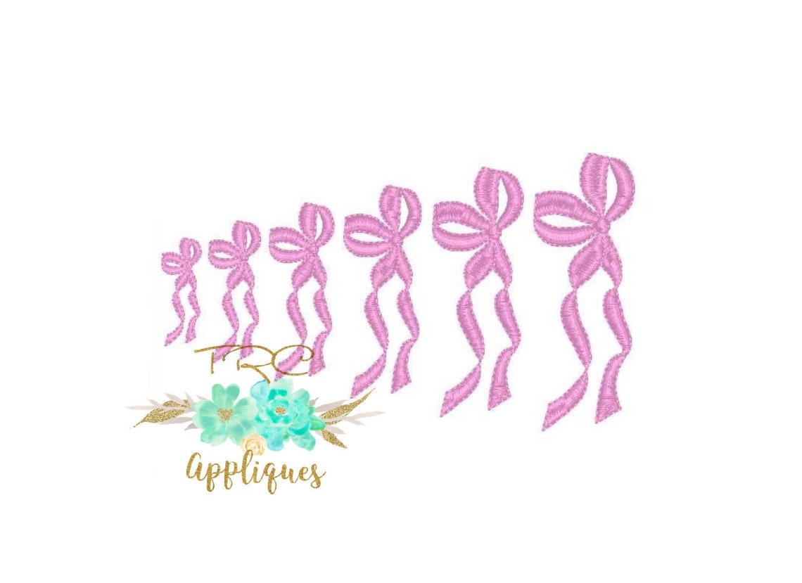 Bow Embroidery Design - Etsy
