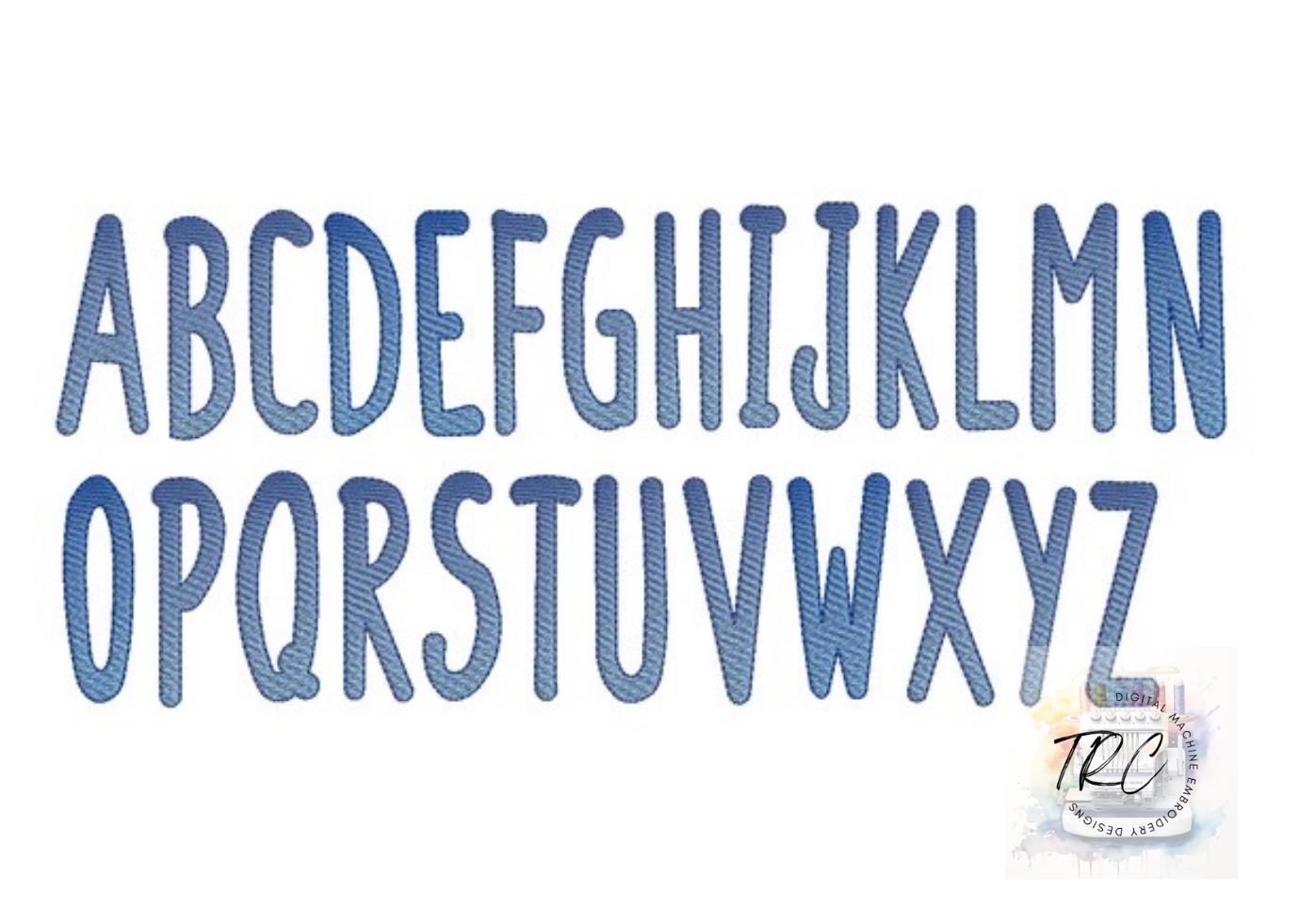 Caleb Ray 2 Color Sketch Font Stitch Embroidery Design, BX Files - Etsy