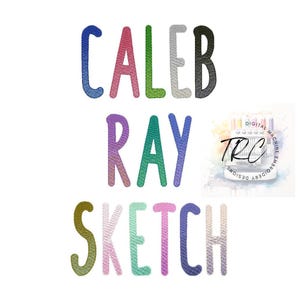 Caleb Ray 2 Color Sketch Font Stitch Embroidery Design, BX Files - Etsy