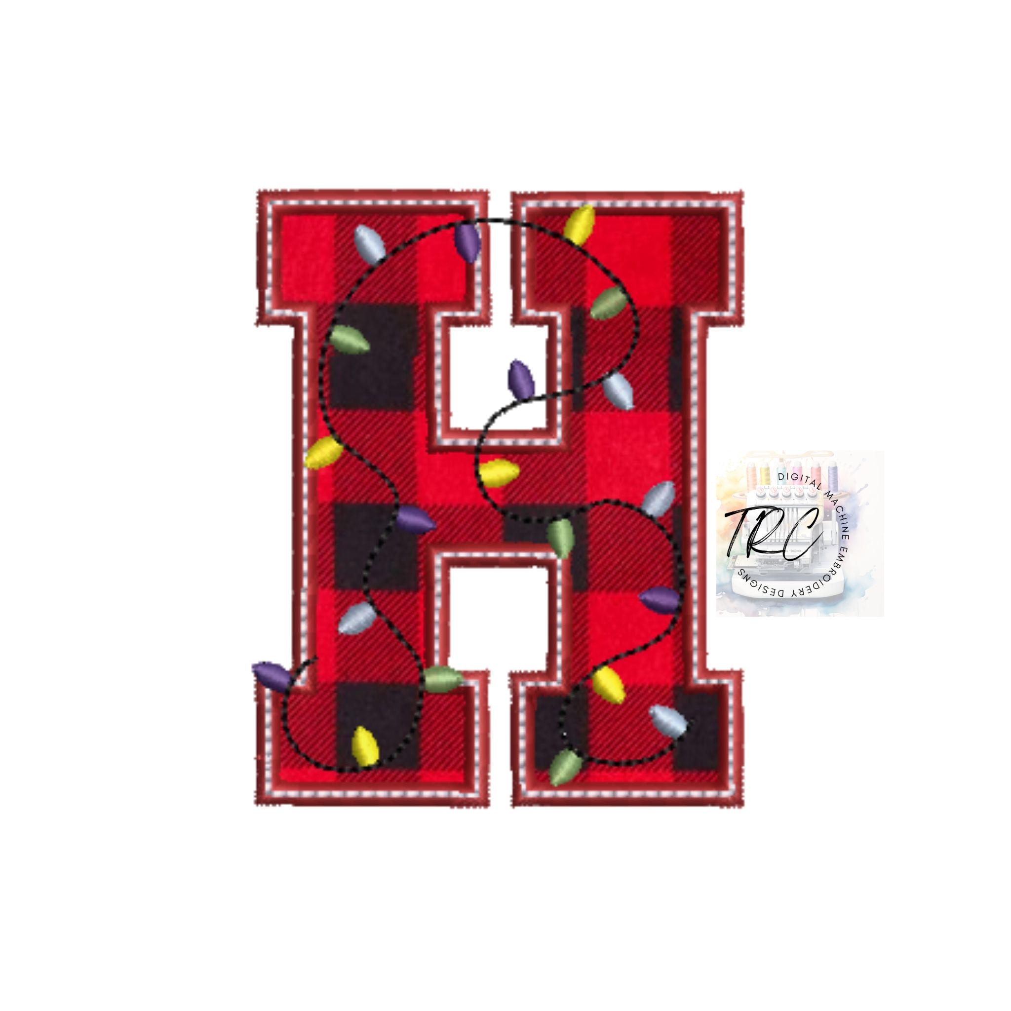 Christmas Lights Applique Font Embroidery Design, Digital Download, BX ...