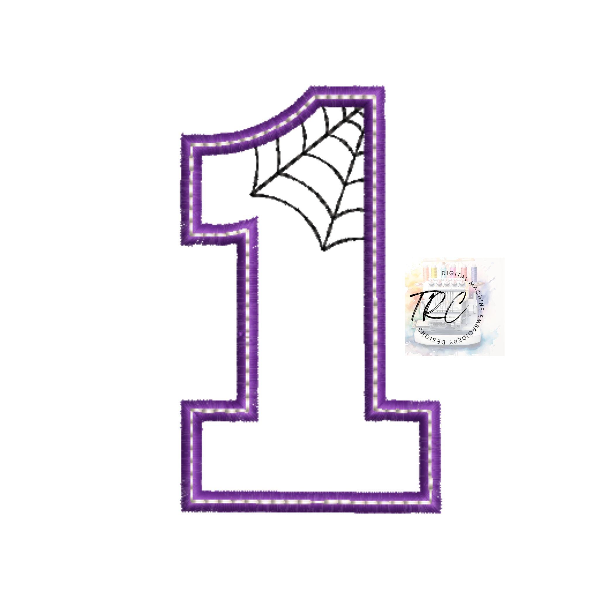 Spider Web Numbers Machine Embroidery Design - Etsy