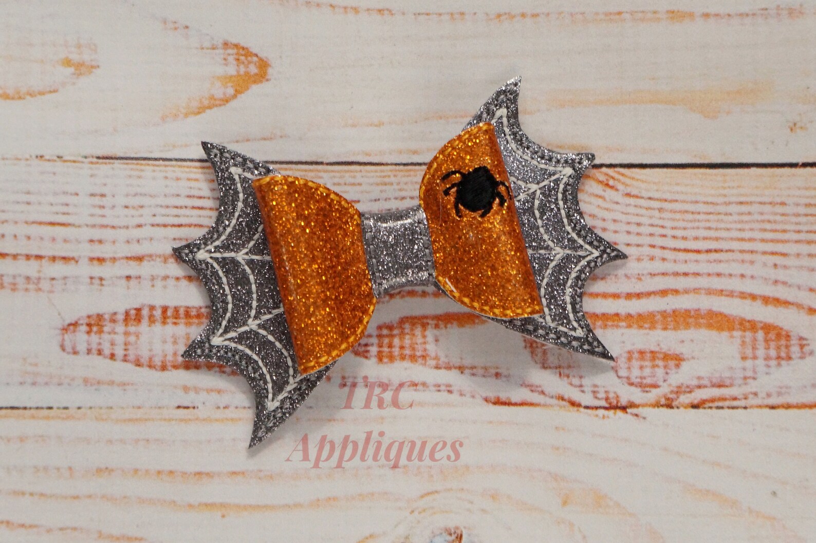 ITH Spider Bow Embroidery Design Halloween Bow in the Hoop - Etsy