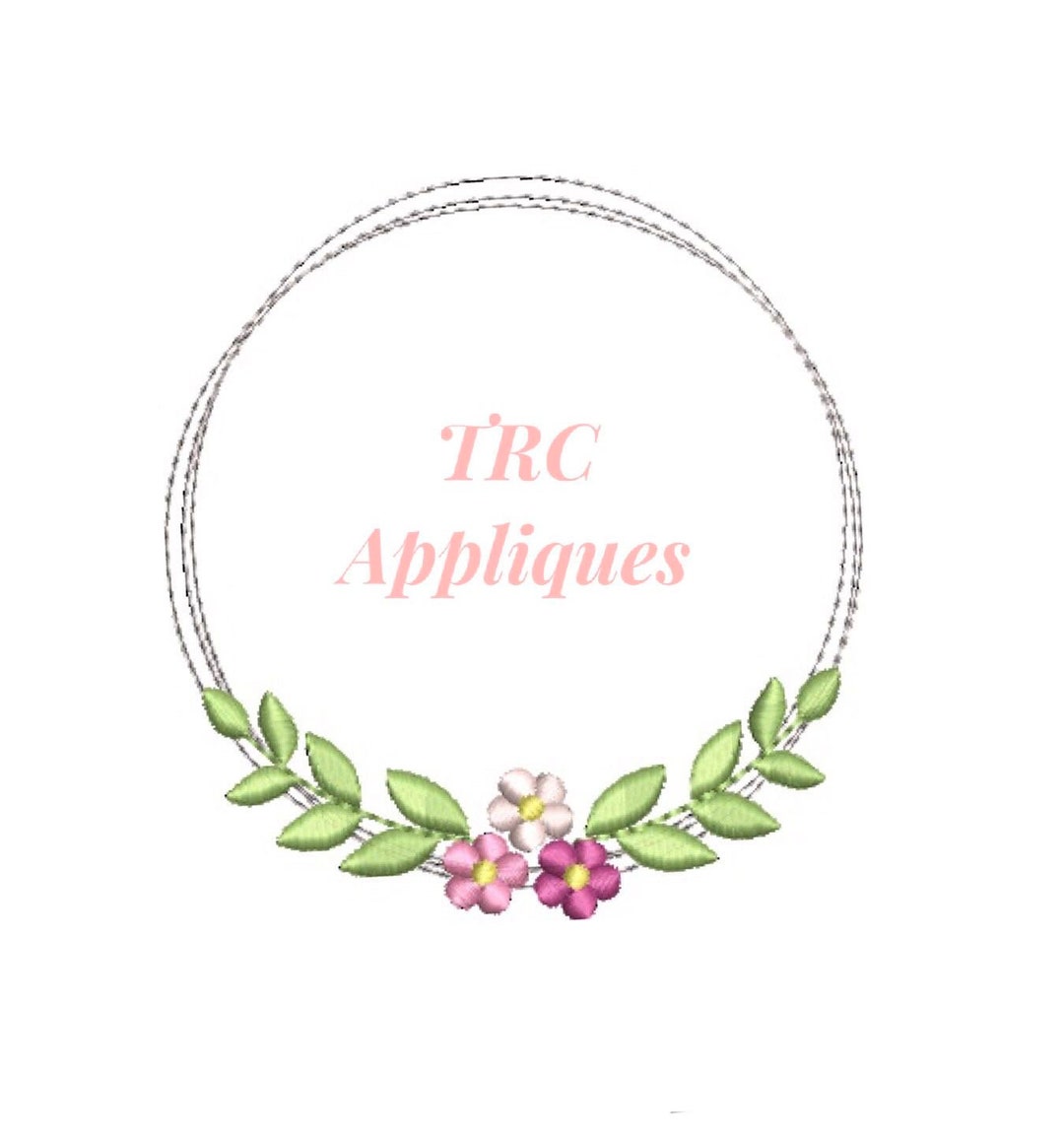 Flower Monogram Frame Embroidery Design - Etsy