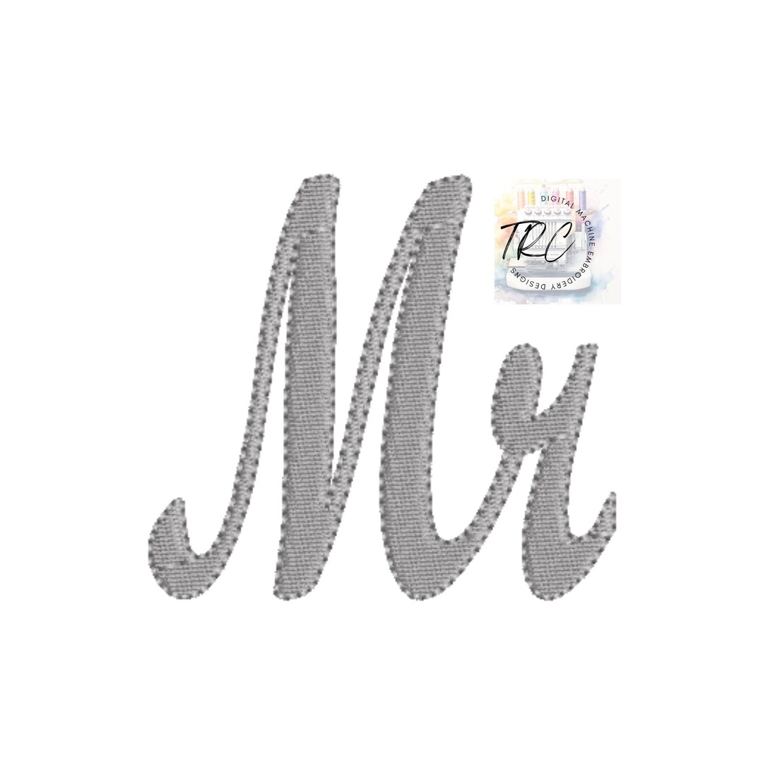 Mr Script Fill Embroidery Design 10 Different Sizes - Etsy