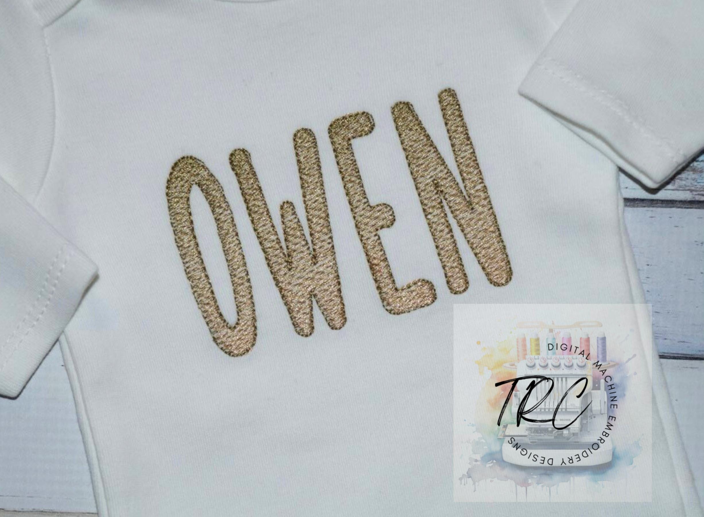 Caleb Ray 2 Color Sketch Font Stitch Embroidery Design, BX Files - Etsy