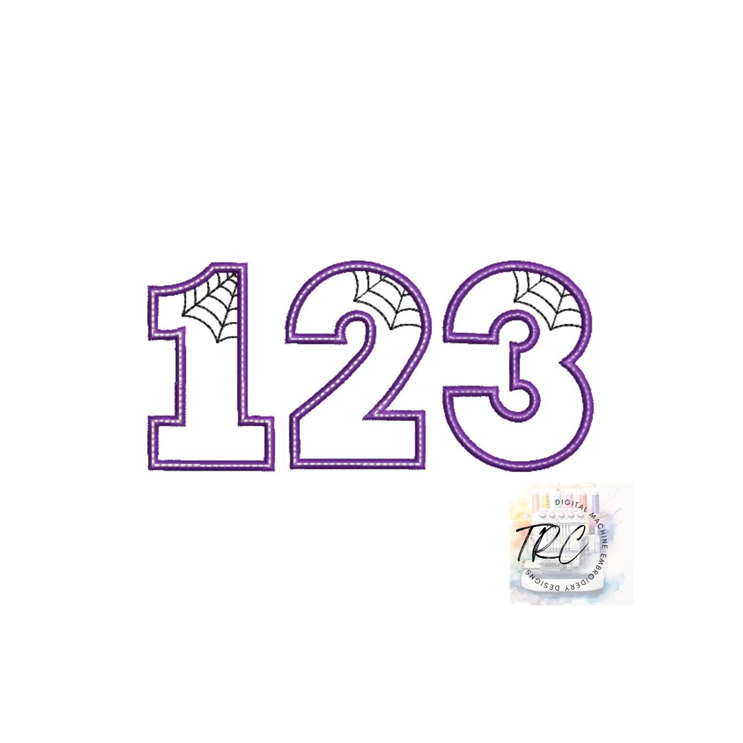 Spider Web Numbers Machine Embroidery Design - Etsy