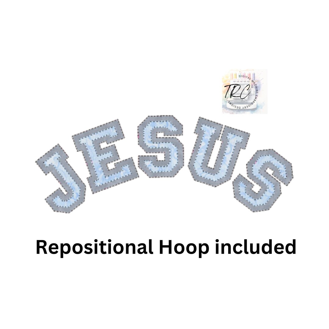 Jesus Double Applique Bean 5 Different Sizes - Etsy
