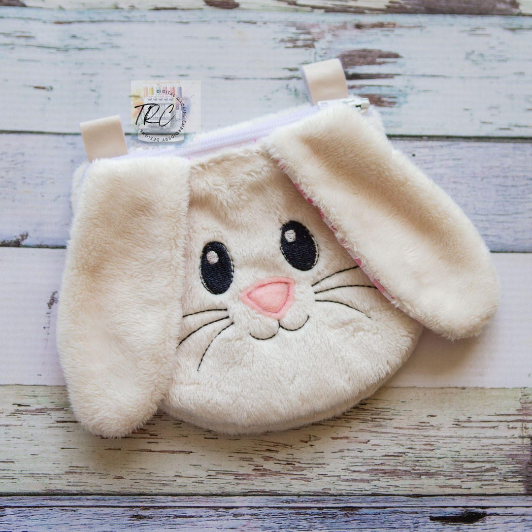 Bunny Zipper Bag ITH, Easter Bunny Handbag ITH, 4 Different Sizes - Etsy