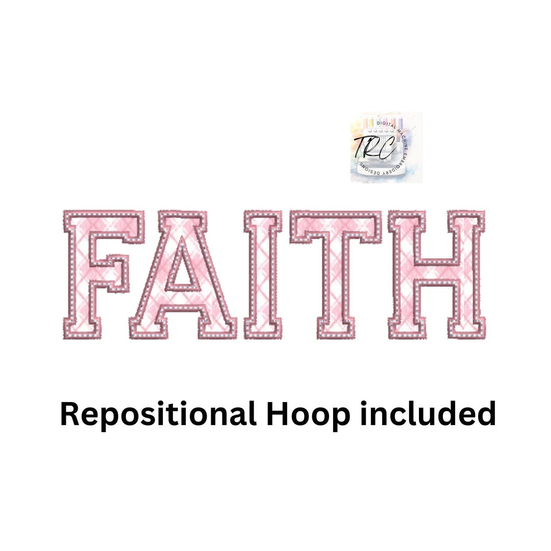 Faith Applique Embroidery Design 6 Different Sizes - Etsy