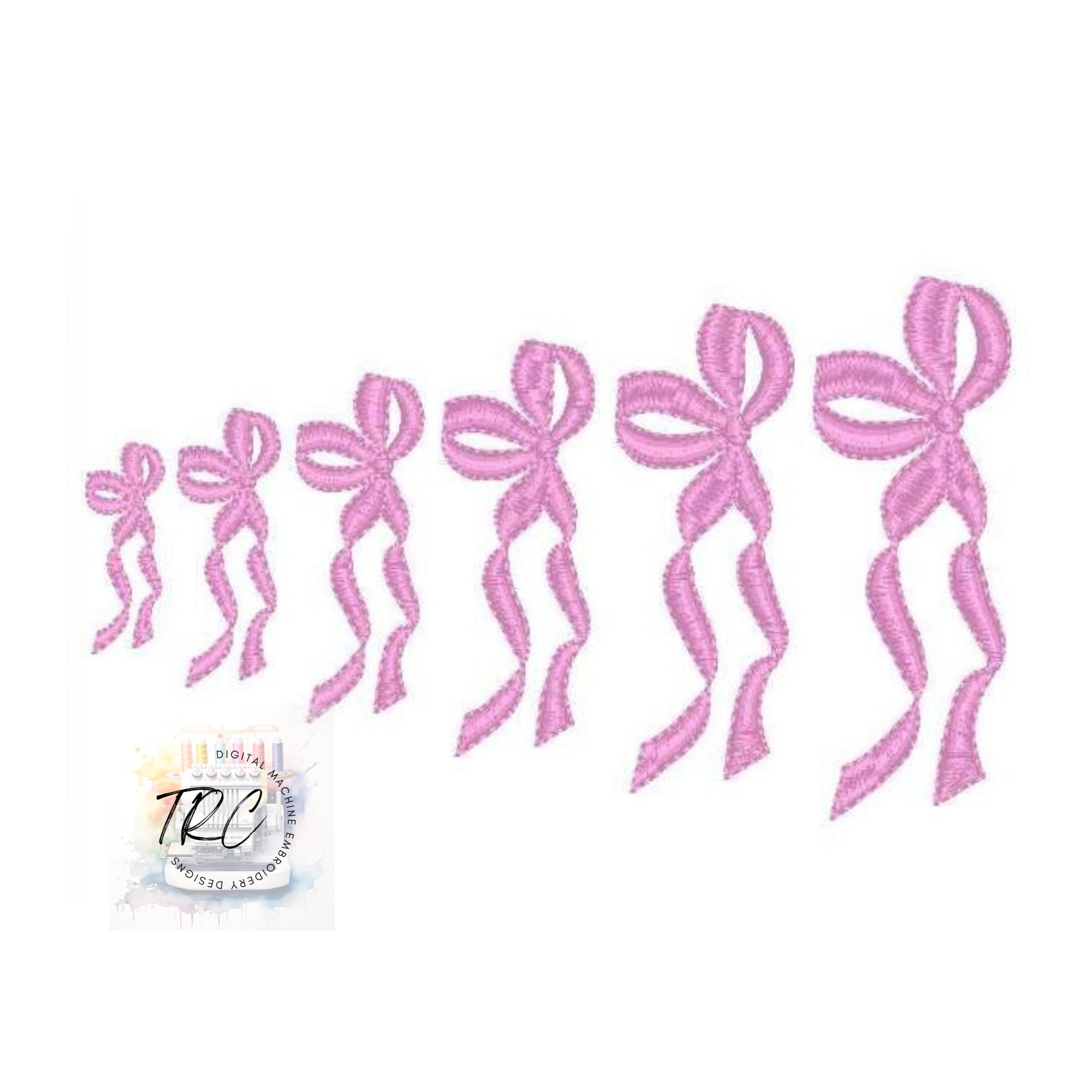 Bow Embroidery Design - Etsy