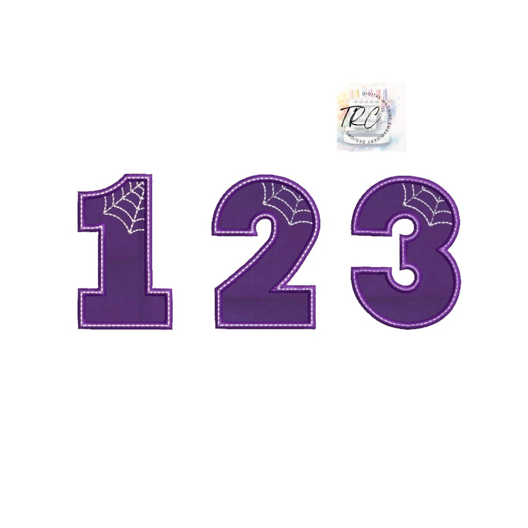Spider Web Numbers Machine Embroidery Design - Etsy