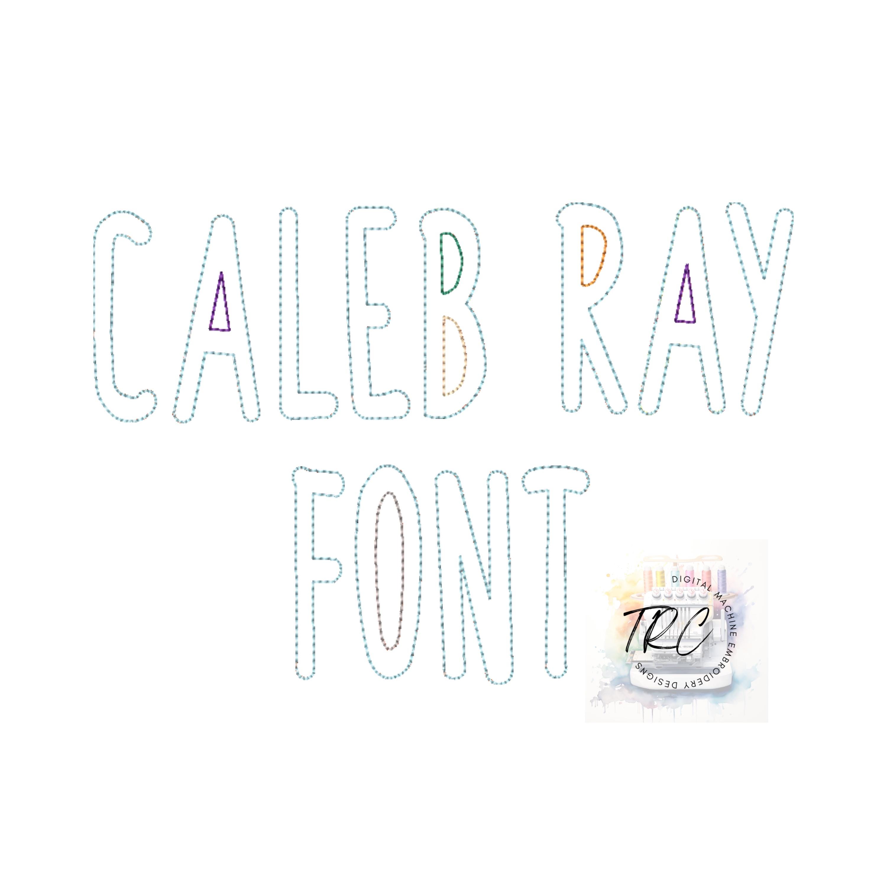 Caleb Ray Font Bean Stitch Embroidery Design - Etsy