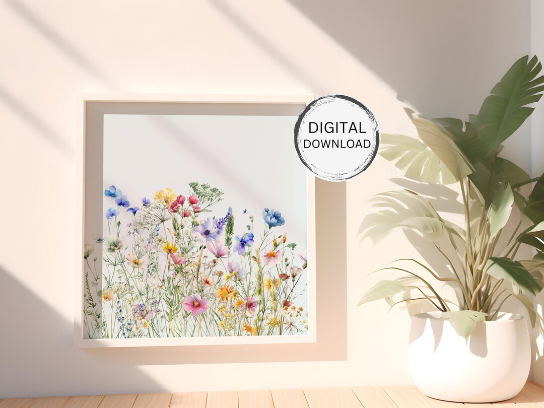 Wildflower Meadow Art Print, Nature-inspired Decor, Flower Lover ...