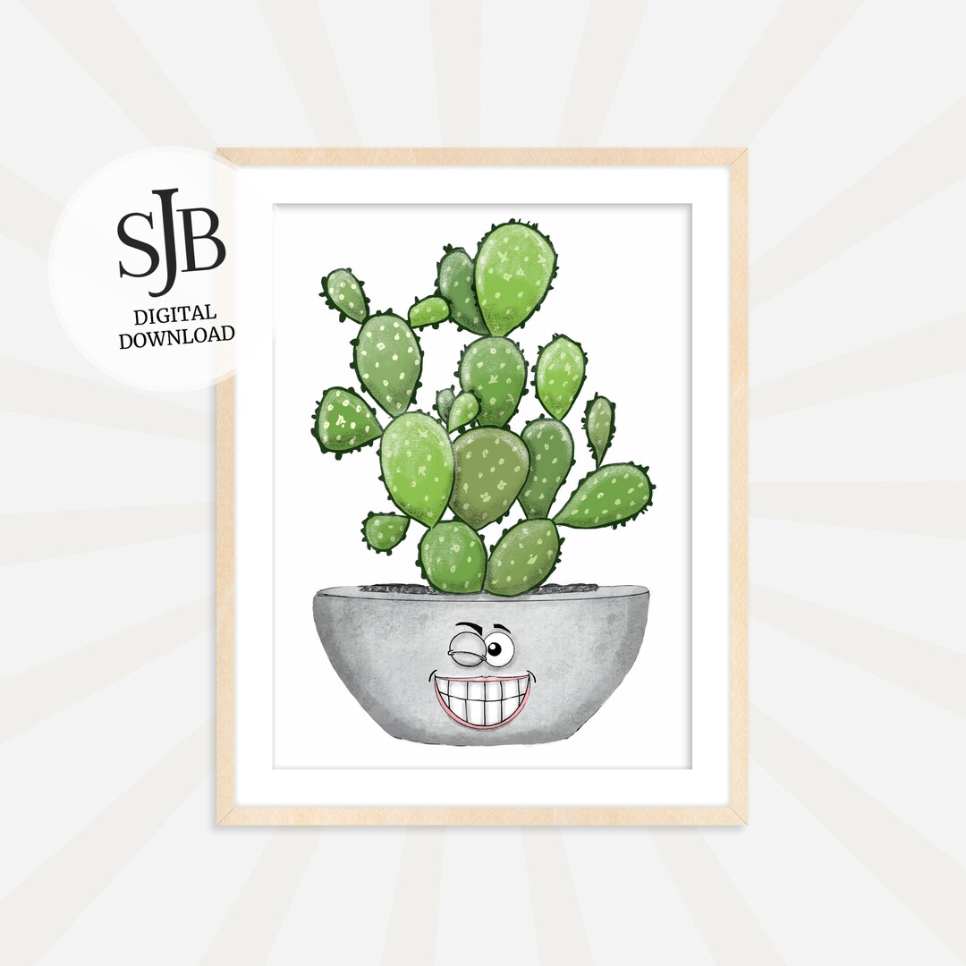 Prickly Guy Instantly Downloadable Print, Printable Wall Art, Plant ...