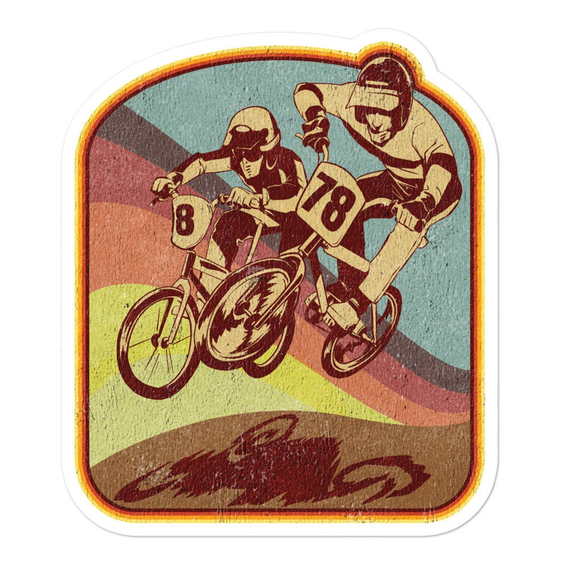 Retro 80s BMX Bike Racing Vinyl Stickers | Etsy