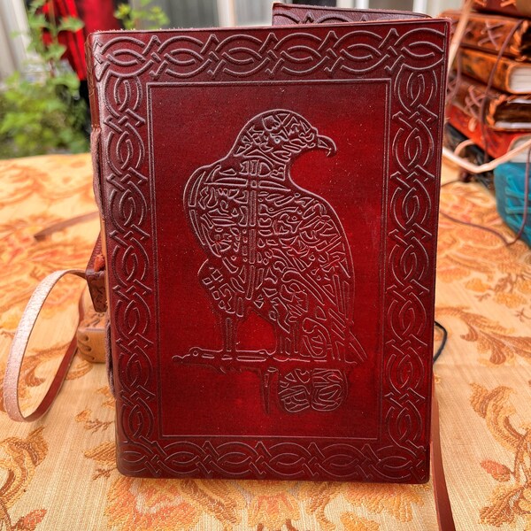 Red Leather Journal - Etsy