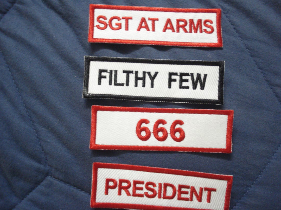 4 Piece Red and White Front Patches - Etsy