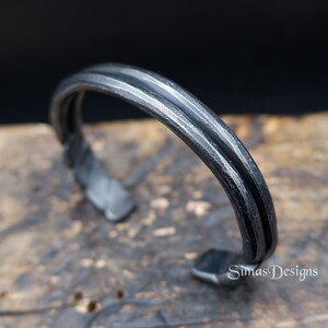 Twisted Iron Cuff Bracelet, Hand Forged Men's Cuff Bracelet, 6th ...