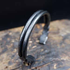 Twisted Iron Cuff Bracelet, Hand Forged Men's Cuff Bracelet, 6th ...