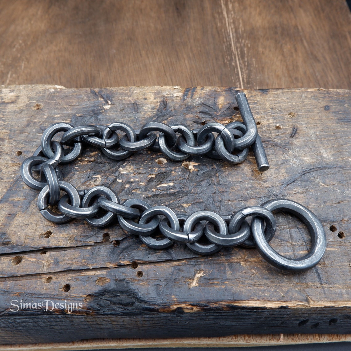 Chunky Iron Chain Bracelet Heavy Bracelet Massive Bracelet - Etsy