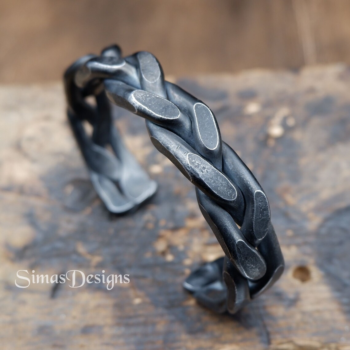 Iron Cuff Bracelet Braided Cuff Bracelet Hand Forged - Etsy