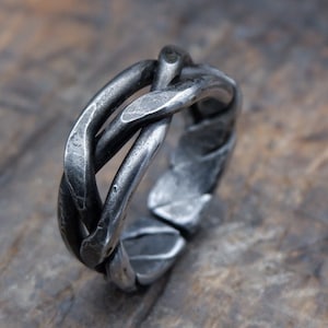 Iron Ring, Braided Ring, Hand Forged Ring, Pagan Ring, Celtic Ring, 6th ...