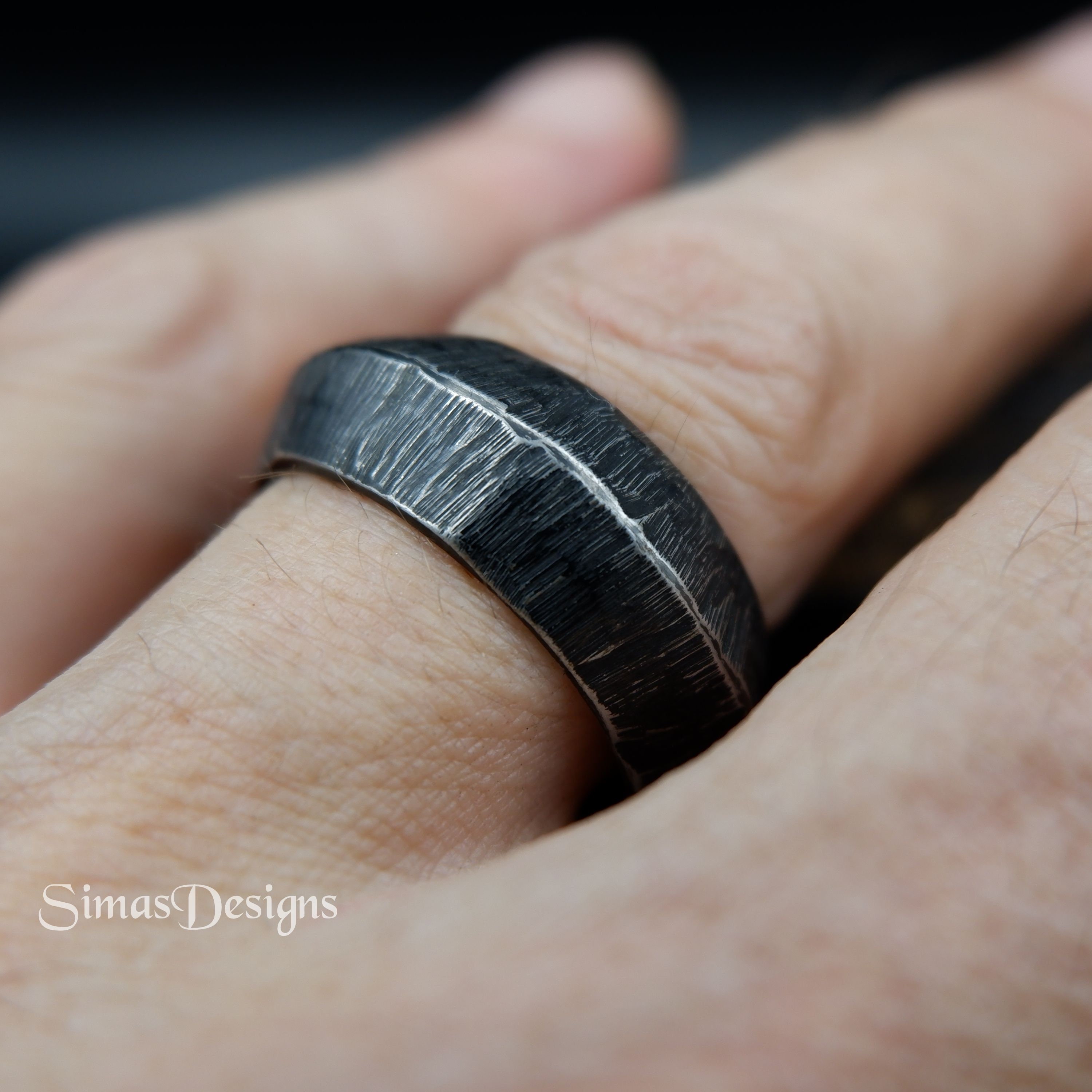 Triangular Iron Ring Hand Forged Unique Men's Ring 6th - Etsy