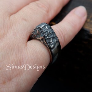 Stainless Steel Drop Ring, Unique Molten Ring, Solid Unisex Ring ...