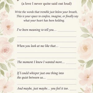 Romantic Love Letter Writing Prompt Floral Freebie Sampler for ...
