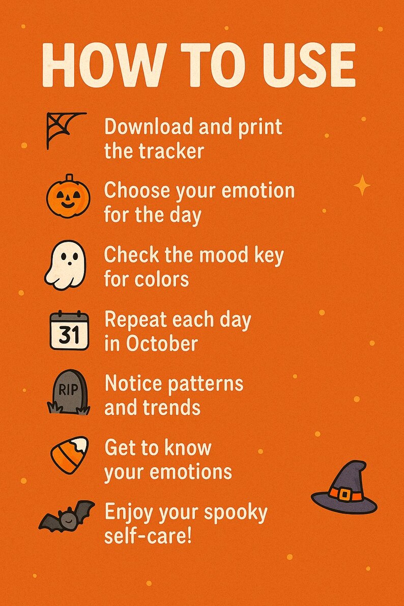 Spooky Mood Tracker + Halloween Wallpaper Self Care Printable Bundle ...