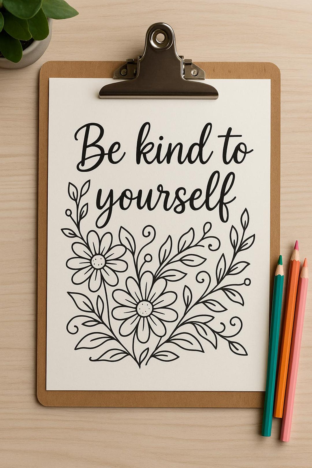 Positive Quote Coloring Pages Printable Inspirational Affirmation Art ...