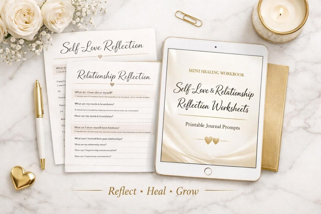 Self-love & Relationship Reflection Worksheets | Healing Journal ...
