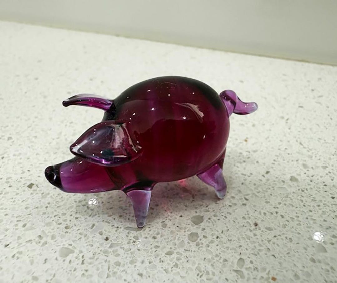 Tiny Deep Pink Pig - Etsy Australia