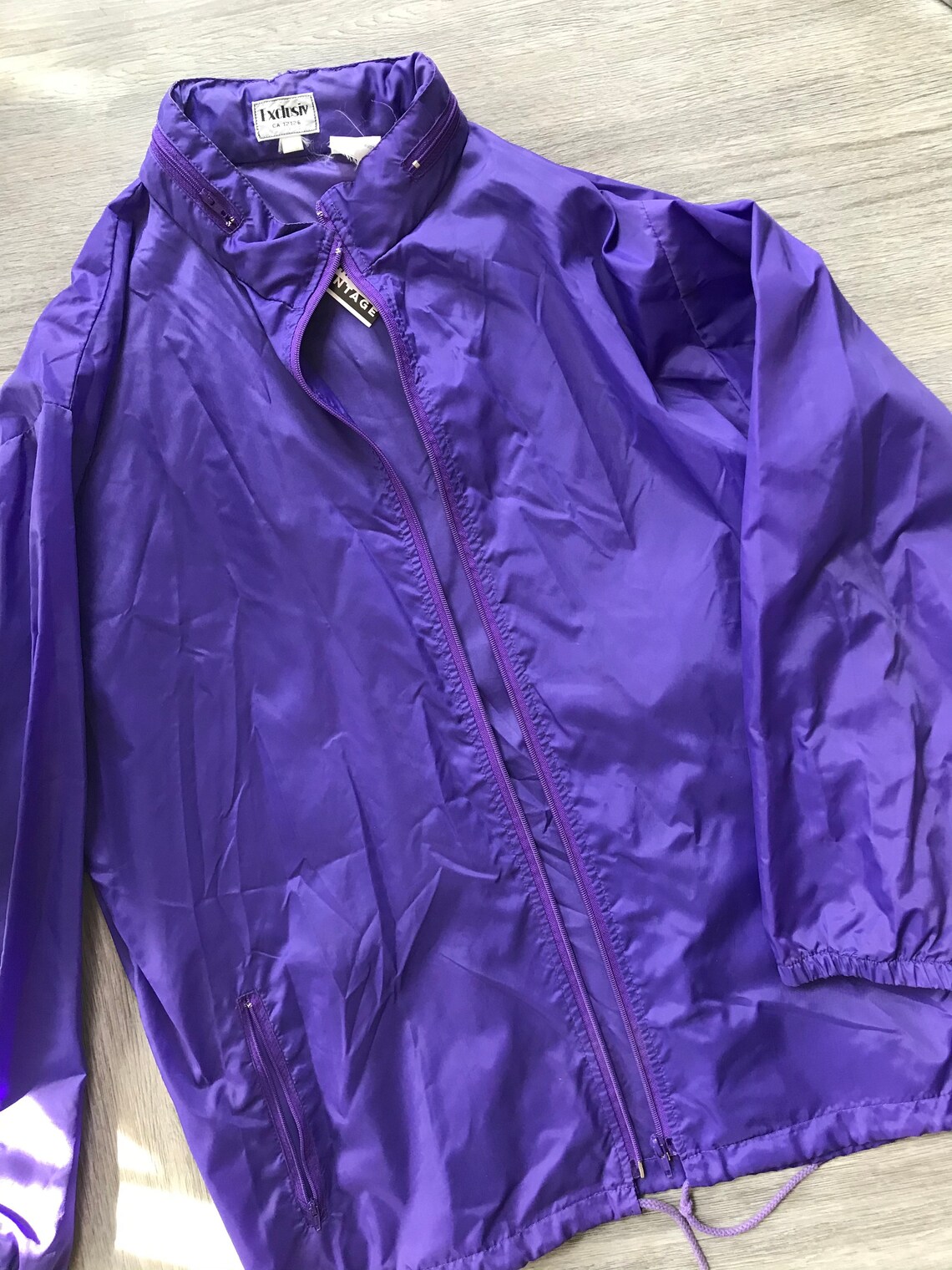 Exclusiv '80s Violet Wind Breaker - Etsy Canada