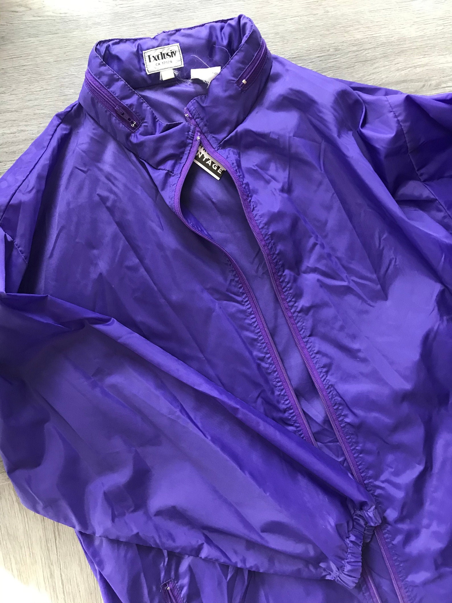 Exclusiv '80s Violet Wind Breaker - Etsy Canada