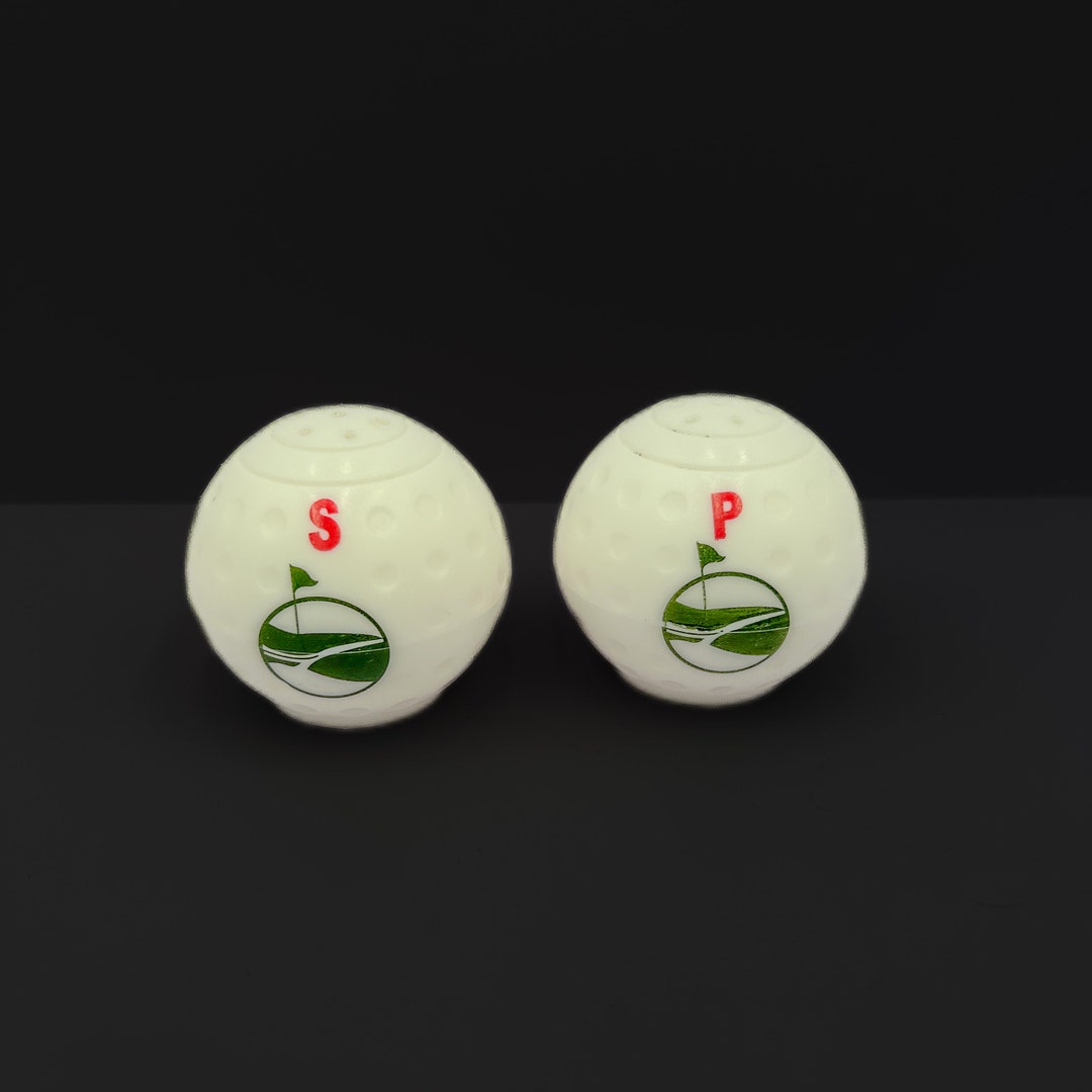 Vintage White Golf Ball Salt and Pepper Shakers Set 2 - Etsy