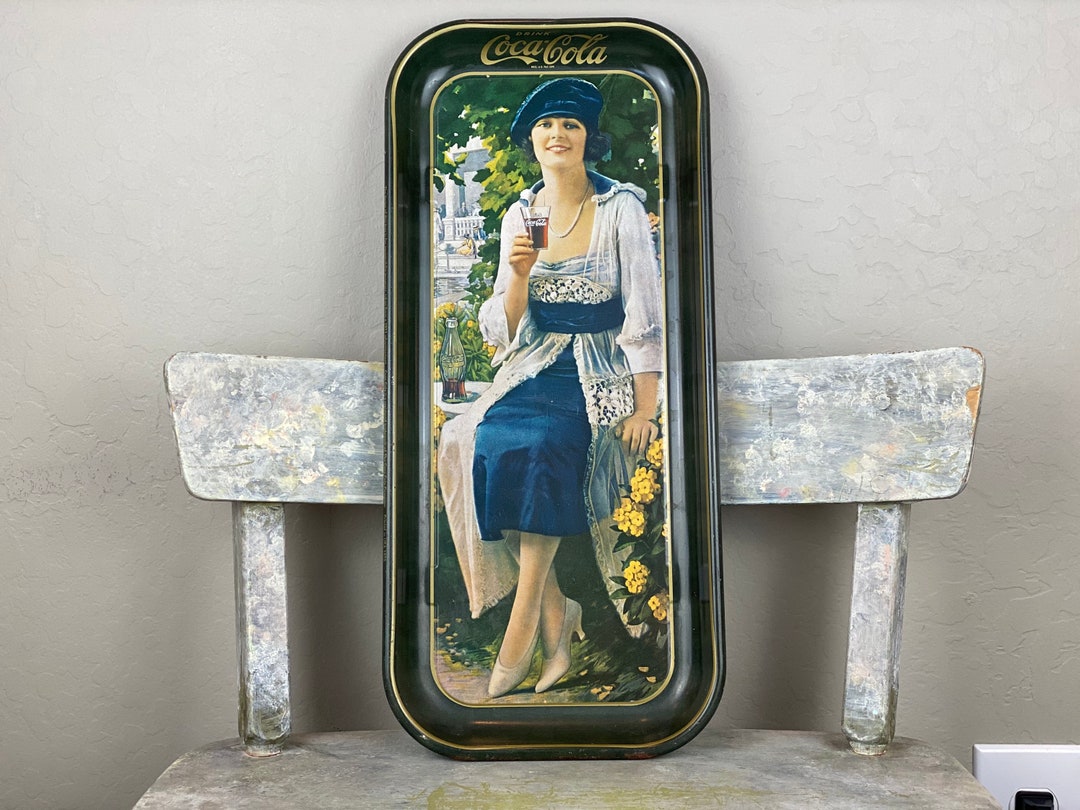 Vintage 1973 COCA COLA Rectangle Tin Serving Tray Advertisement ...