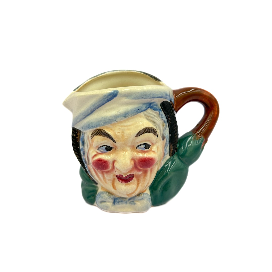 Vintage Toby Character Mug Creamer 1950s Japan Ceramic Funny Side Eye ...