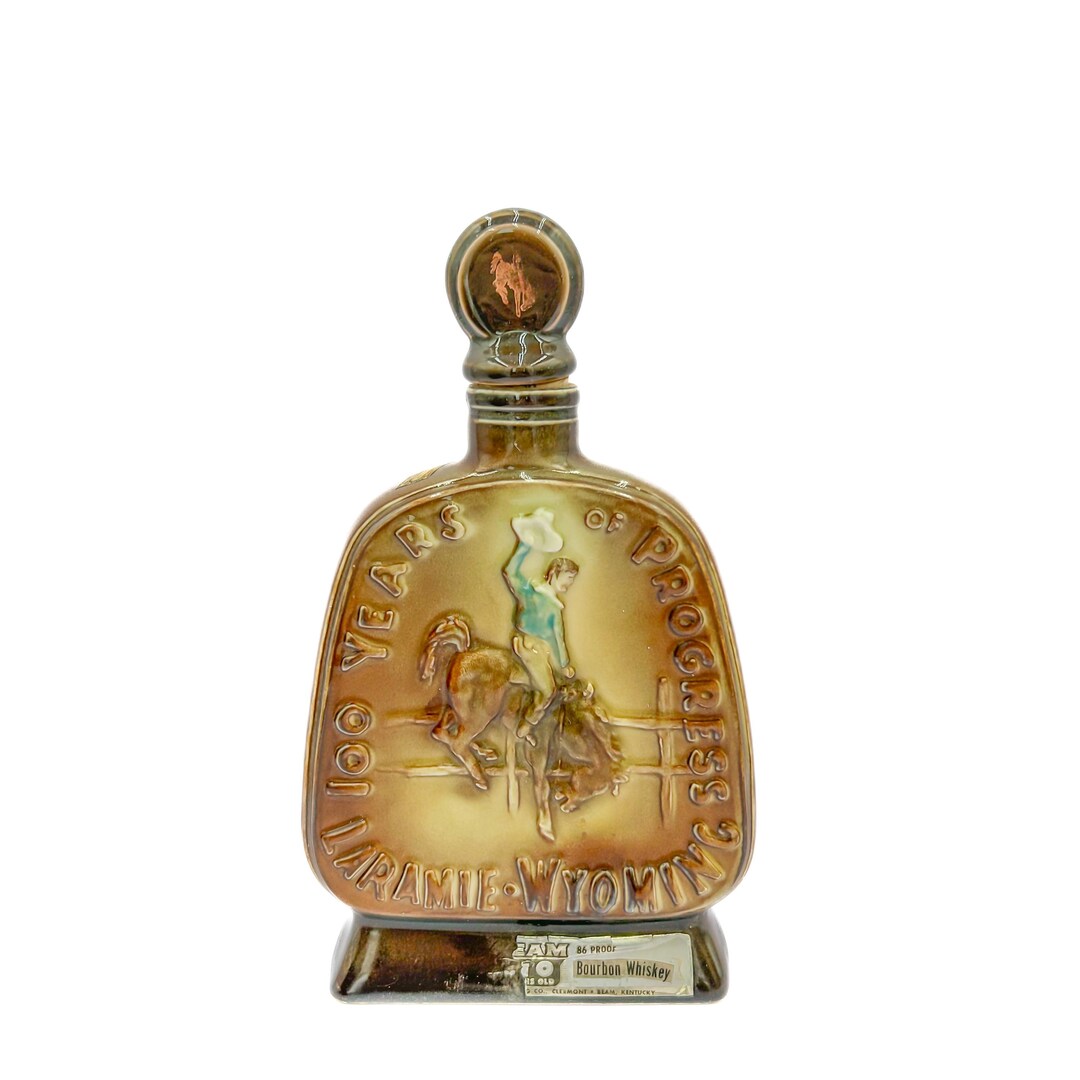 Vintage 1968 Jim Beam Laramie Wyoming Centennial Jubilee Decanter ...