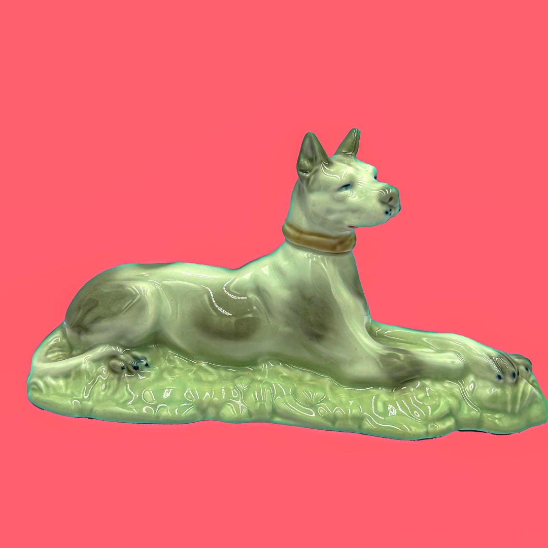 Vintage Jargo Great Dane Figurine - Made in Spain - Collectible Ceramic ...