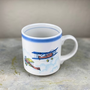 Bi-wing Antique Plane Design Mug Brand Aviation Airplane Cup - Etsy