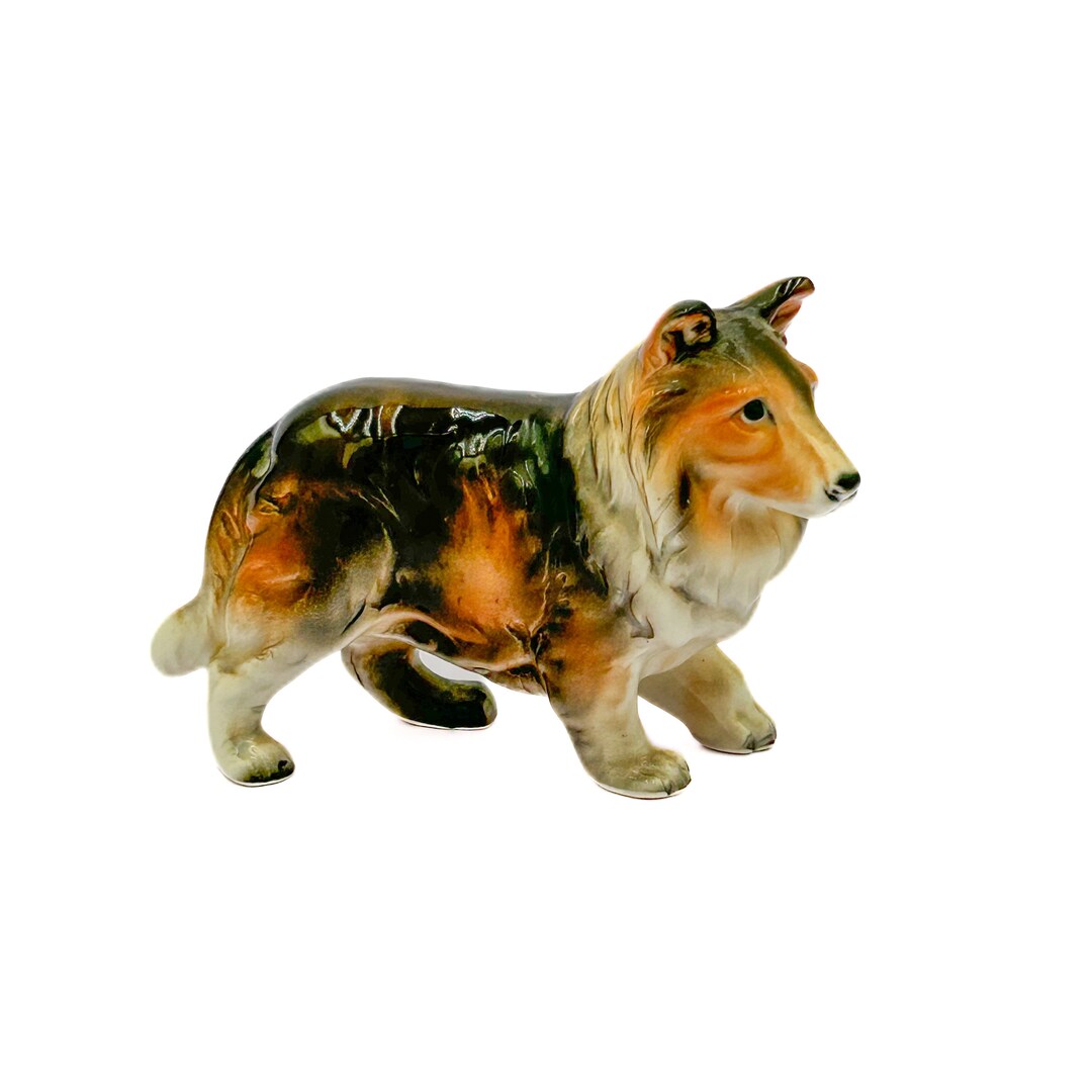 Vintage Porcelain Rough Collie Dog Figure Figurine Border Collie - Etsy