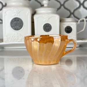 Termocrisa Peach Lusterware Mug Iridescen Orange Mexico Coffee Tea Cup ...