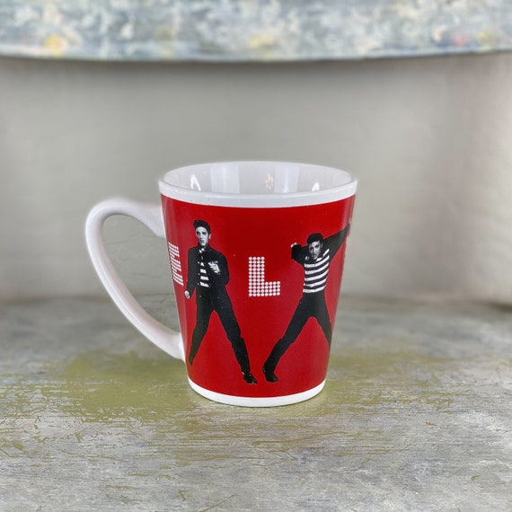 Blue Elvis Presley Signature Coffee 12oz Cup Mug the King of - Etsy