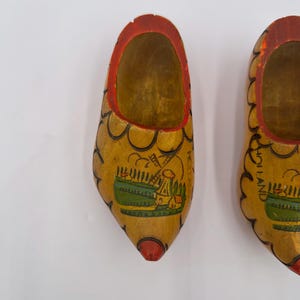 Vintage Rustic Wooden Holland Dutch Clogs Traditional Shoes Handmade ...