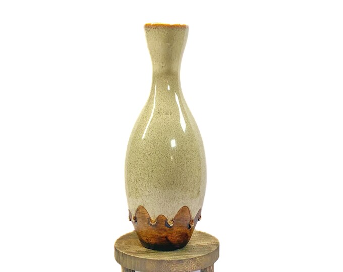 Vintage Studio Art Brown & Tan Earth Tones Pottery Drip Glaze Vase - Etsy