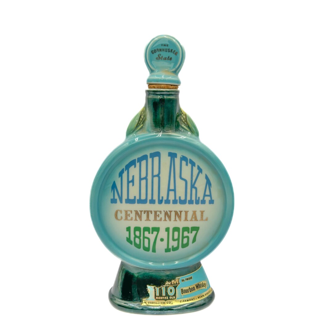 Vintage 1967 Nebraska Centennial Jim Beam Decanter | the Cornhusk State ...