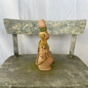 MEXICAN CLAY POTTERY Water Jug Decanter With Cup Vintage Recuerdo De ...