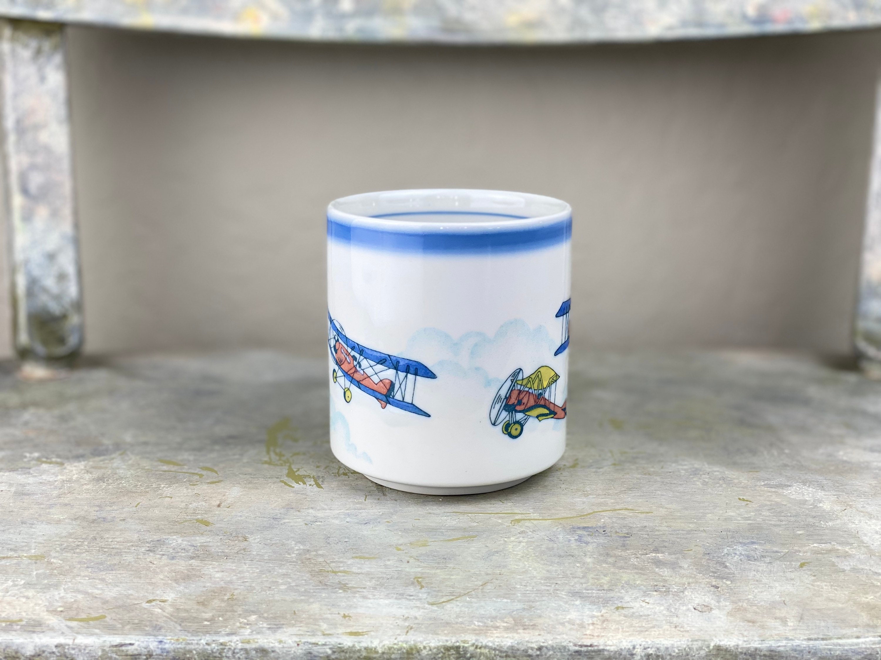 Bi-wing Antique Plane Design Mug Brand Aviation Airplane Cup | Etsy